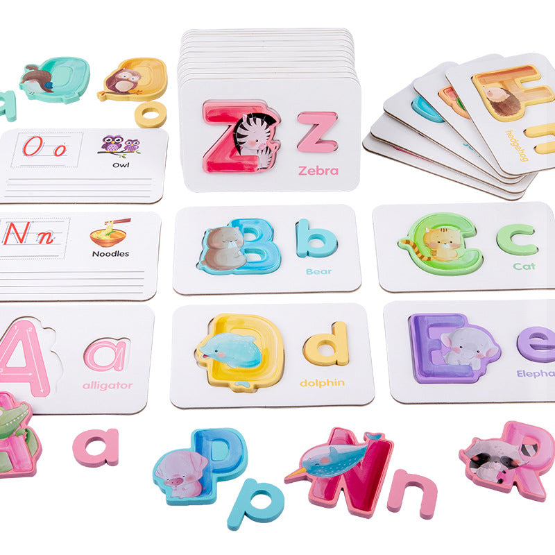Wooden Alphabet Letter, Learning Cards & Animal Puzzle – Smart Toys PH